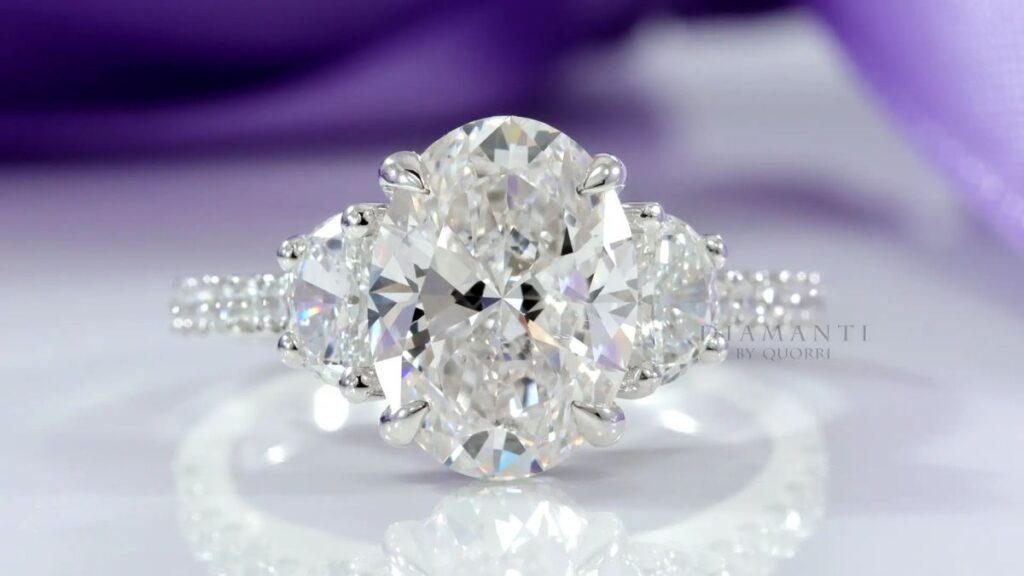 How to Pick a Three-Stone Oval Engagement Ring Featuring Lab Grown Diamonds